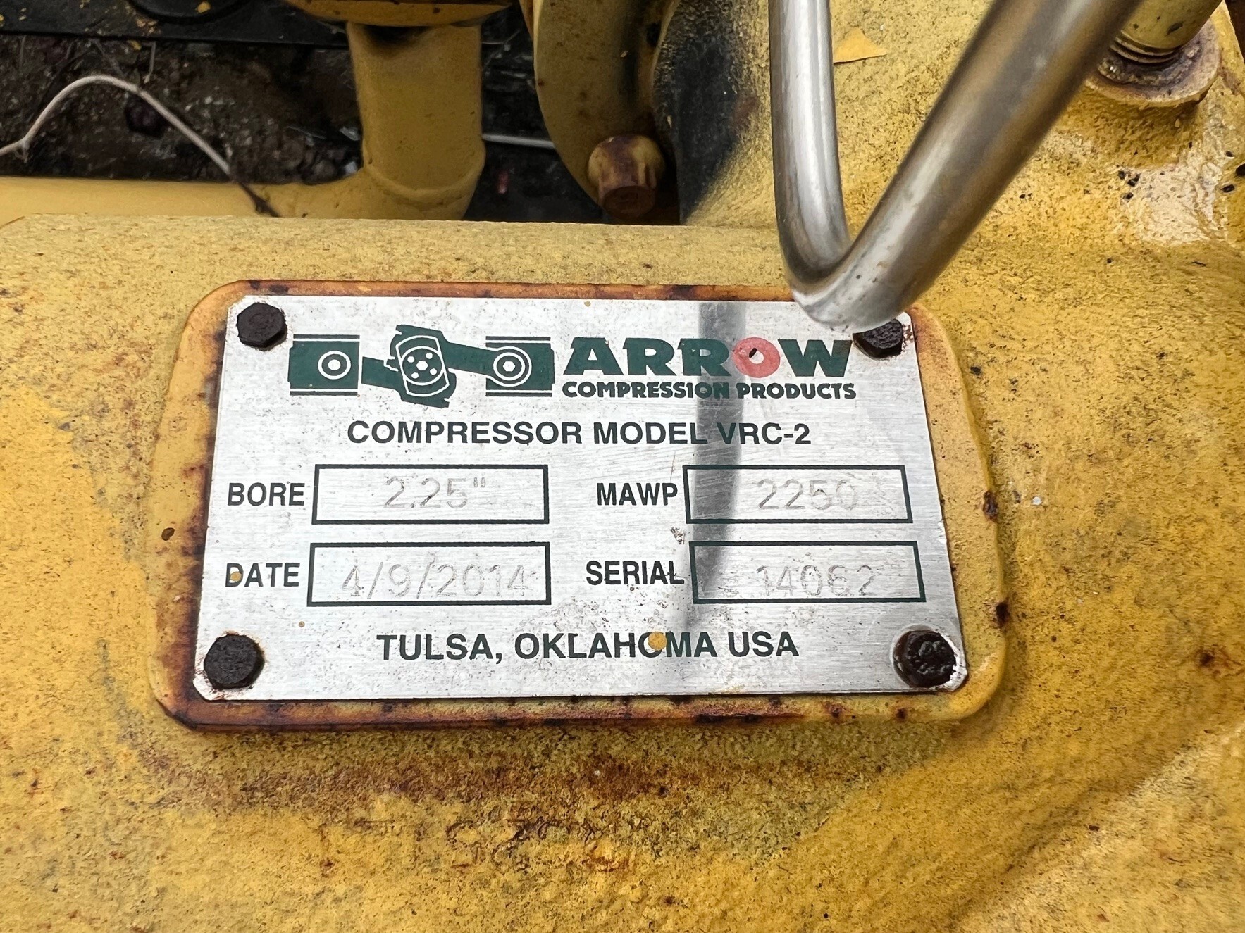 Used Arrow VRC-2 Natural Gas Compressor 14020