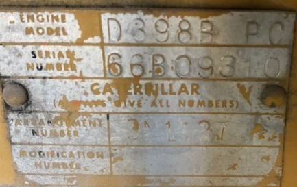 Rebuilt Caterpillar D398 Diesel Engine 66B09310