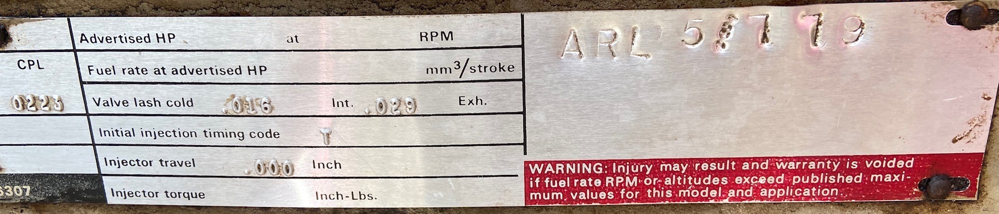 Used Cummins VT-1710-GS Diesel Engine 10739474