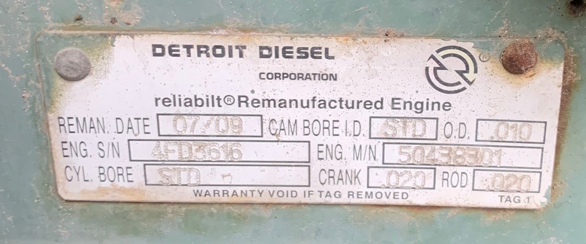 Used Detroit Diesel 453 Diesel Engine 4FD3616