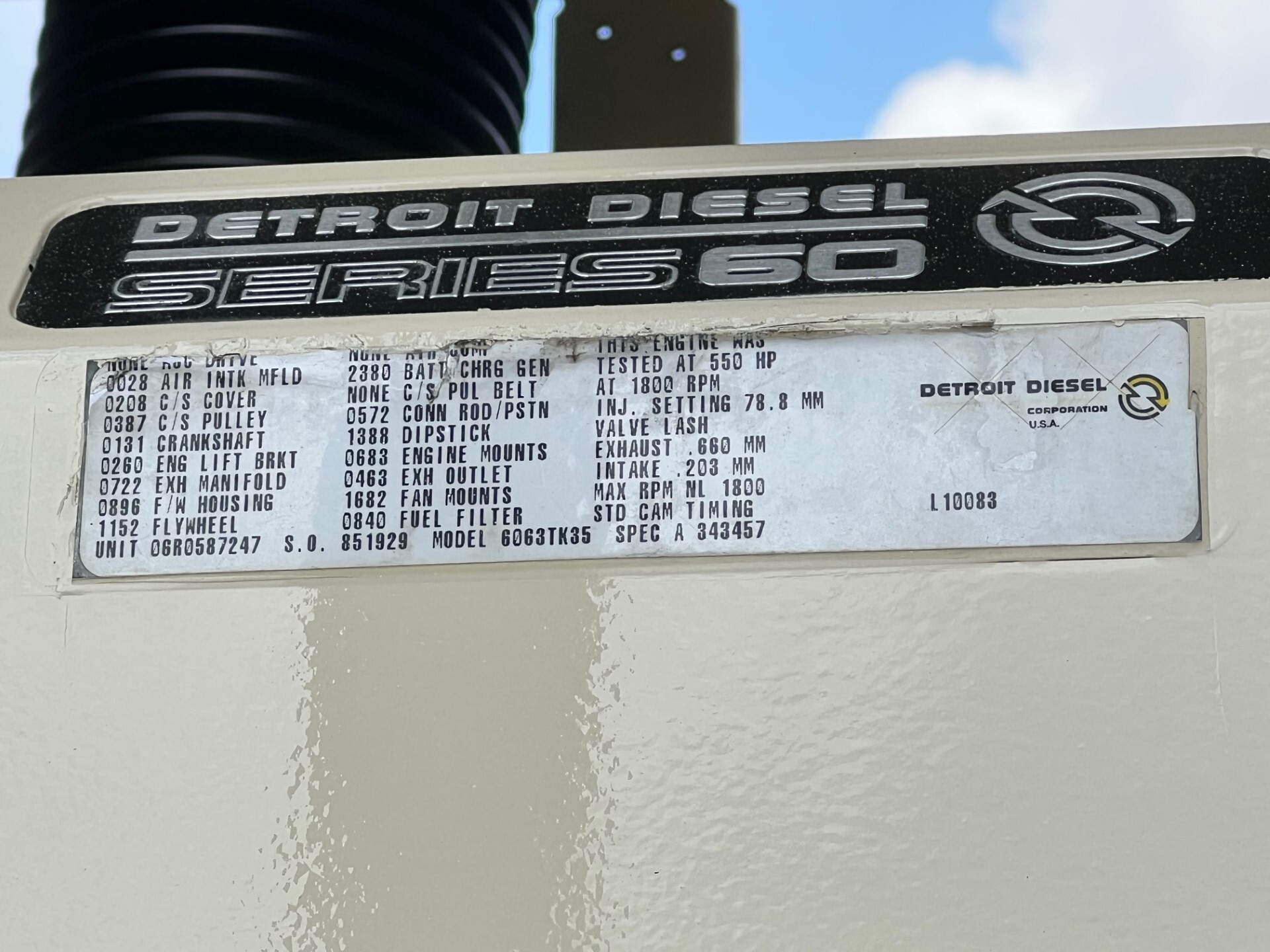 Used Detroit S60 Diesel Engine 06R0587247