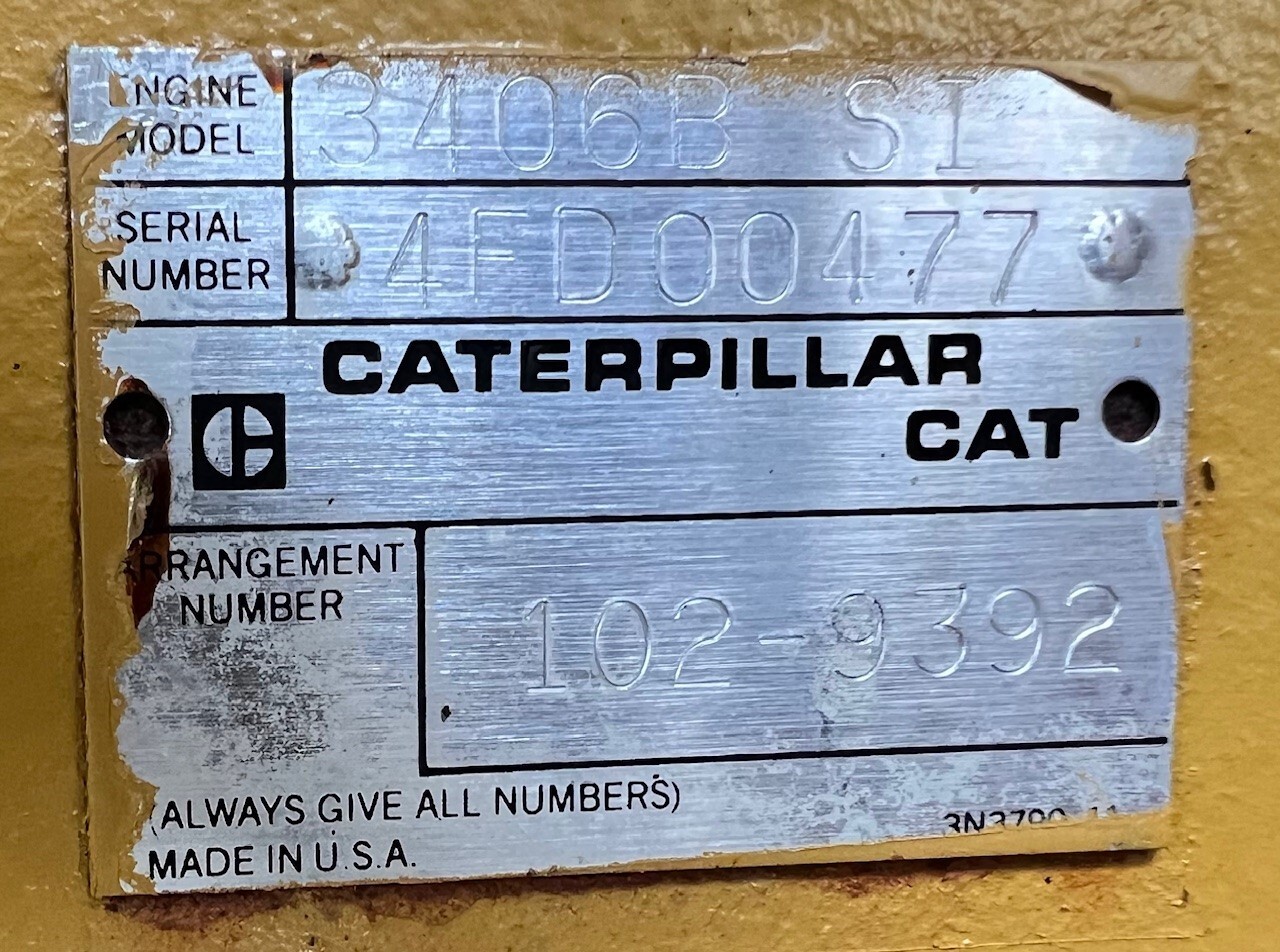 Used Caterpillar G3406 Gas Engine 4FD00477