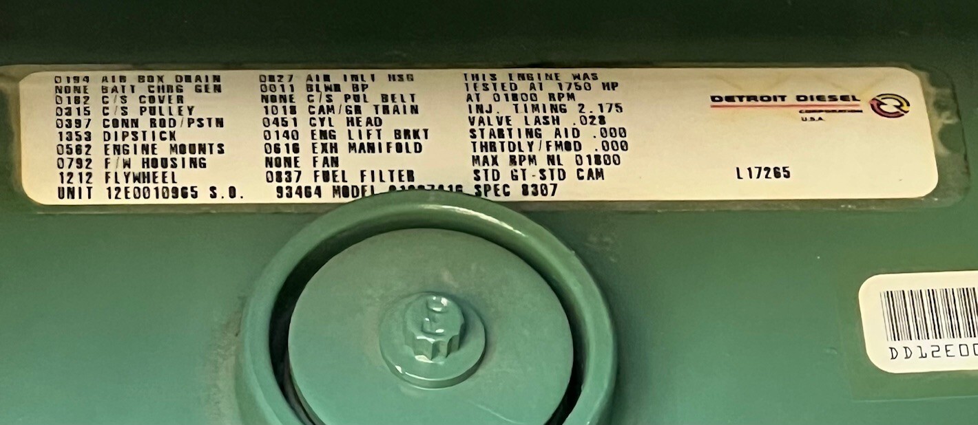 Used Detroit 12V149 Diesel Engine 12E0010965