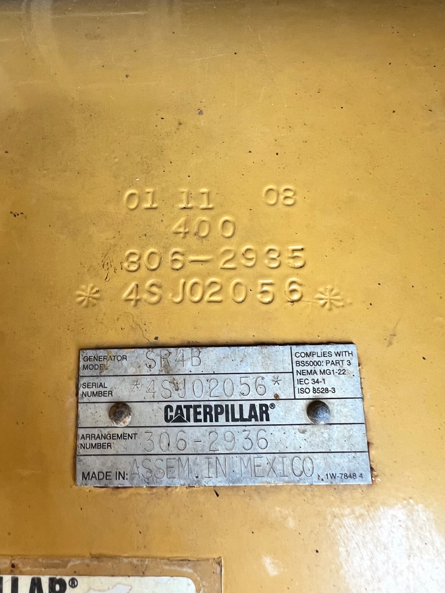 Used Caterpillar G3412 Gas Generator 350 CTP02848